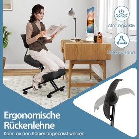 Costway Ergonomické klečící křeslo se šikmým sedákem pro úlevu od bolesti