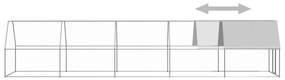 vidaXL Marketos Venkovní klec pro kuřata 2 x 10 x 2 m pozinkovaná ocel