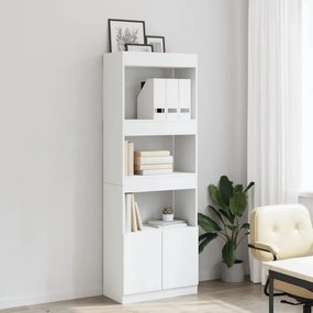 Skříň highboard bílá 63 x 33 x 180 cm kompozitní dřevo 3309600