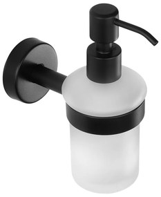 Sanela - Dávkovač tekutého mýdla nerez/sklo, povrch černý matný