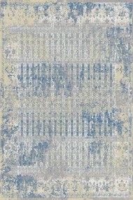Kusový vlněný koberec  Agnella Isfahan Grawe béžový modrý Rozměr: 133x180 cm