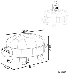 Tmavě zelená stolička želva TURTLE Beliani