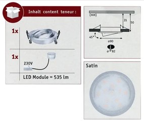 Paulmann 93983 - LED/6,8W IP23 Koupelnové podhledové svítidlo COIN 230V