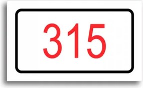 ACCEPT Číslo na dveře - typ 05 (50x30mm) - bílá tabulka - barevný tisk