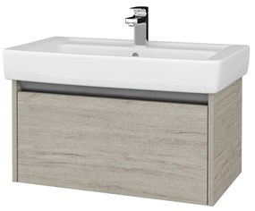 Dřevojas Koupelnová skříň BONO SZZ 80 (umyvadla Q) Varianta: N01 Bílá lesk / D01 Beton