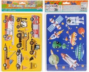 _Ostatní 1_ GRAFIX Šablony na obkreslování kreativní set 2ks 3 druhy v sáčku 35103