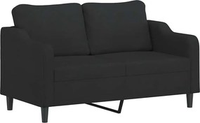 2dílná sedací souprava s poduškami černá textil 3201806