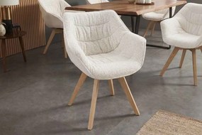 Designová otočná židle Kiara béžová