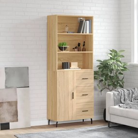 Skříň highboard dub sonoma 69,5 x 34 x 180 cm kompozitní dřevo 3189464