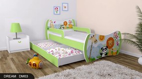 Dětská postel Dream vzor 03 140x70 cm zelená