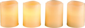 Livarno® LED svíčka z přírodního vosku, 2 ks / 4 ks (4 kusy, krémová)