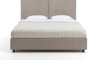 Čalouněná dvoulůžková postel taupe s úložným prostorem s matrací/s roštem 160x200 cm Myra Bold – Bonami Selection
