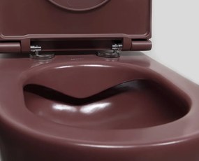 Isvea Isvea, INFINITY závěsná WC mísa, Rimless, 36,5x53cm, Matná maroon Red, 10NF02005-2R