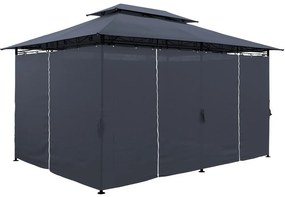 Zahradní altán 4x3m SH04AN antracit Dekorhome