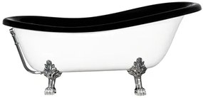 BESCO Volně stojící vana OTYLIA bílá Barva - Bílá, Nožičky k vaně - Zlaté, Rozměr vany - 170 × 77 cm - VANMER170Z