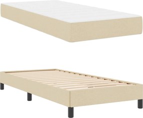 Postel s boxspringem Krémová 100 x 200 cm textil 3398470