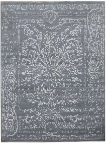 Diamond Carpets India, Ručně vázaný kusový koberec Diamond DC-JK 2 Light grey/silver, 120x170, šedá, chodba / předsíň