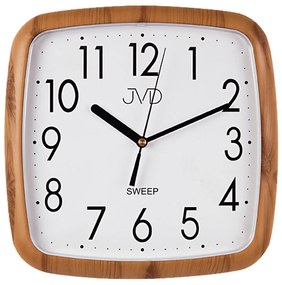 Hranaté nástěnné hodiny JVD quartz H615.4 imitace dřeva