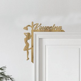 dřevo života Dřevěná cedulka do rohu dveří Koupelna Zvolte rozměr (cm): 20x18, Zvolte barvu dekoru: Dub Sonoma