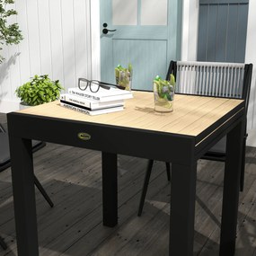 Outsunny jídelní stůl zahradní stůl pro 6 osob rozkládací až do 70 kg nosnost hliník žlutá 81/162 x 80 x 75 cm pro terasu a balkon | Aosom.de