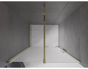 Mexen Velar, posuvné sprchové dveře do otvoru 100 cm, 8mm sklo námraza, zlatá lesklá, 871-100-000-31-50