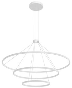 Redo Závěsné LED svítidlo ORBIT ø150/100/60 cm, 4000K, 3 kruhy Barva: Bílá, Stmívání, řízení: DALI