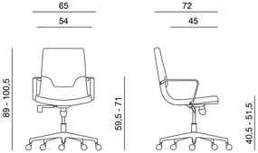 ANTARES - Manažerské křesno DIAMOND LOW, Béžová