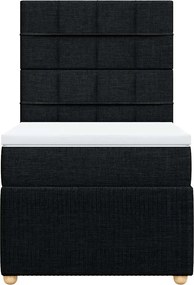 Box spring postel s matrací černá 100 x 200 cm textil 3291969