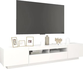 TV skříňka s LED osvětlením bílá 200 x 35 x 40 cm 3081906