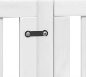 Zábrana pro psy s dvířky skládací 12 panelů bílá 600 cm topol 3155651