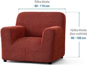 Bielastické potahy COSTINA měděná křeslo (š. 60 - 110 cm)