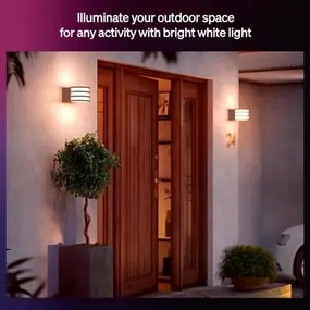 Philips Hue Lucca antracit / Venkovní nástěnné svítidlo / E27 / IP44 /