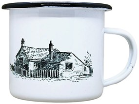 Super plecháček Smaltovaný hrnek plecháček s potiskem pro chalupáře Objem: 460 ml