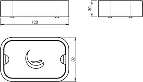 Gedy Gedy, NINFEA mýdlenka na postavení, bílá matná/bambus, 131102