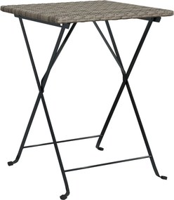 3dílný skládací bistro set šedý polyratan 319991