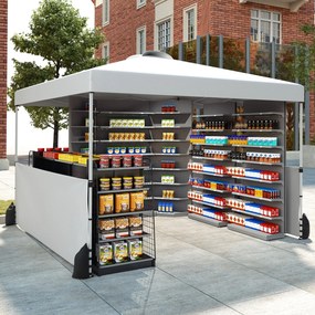 Costway Pavilon skládací pavilon s 2 bočními stěnami a taškou vč. 4 větrná lana