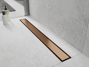 Mexen Flat M13 liniový odtok 2v1 110 cm, kartáčovaná měď - 1C10110