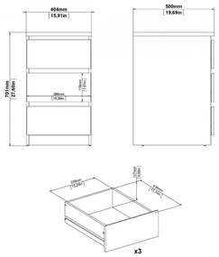 Komoda Simplicitous 237 bílá lesk