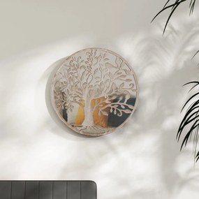 Zrcadlo pískové 40 x 2,5 cm železo kulaté do interiéru 3093539