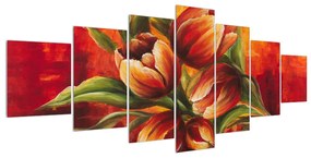 Obraz květů tulipánů (210x100 cm)