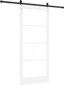 Posuvné dveře 93 x 211 cm Masivní borové dřevo a sklo 3332402