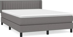 Box spring postel s matrací tmavě šedá 140x200 cm textil 3129874