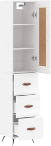 Skříň highboard bílá 34,5 x 34 x 180 cm kompozitní dřevo 3200169
