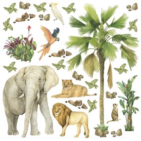 Samolepicí dekorace Jungle, 30 x 30 cm