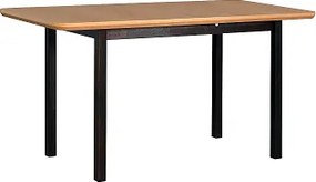 Nábytkáři ORFA MAXMILIÁN 4 (MAX 4) - jídelní stůl rozkládací  - Dýha dubová přírodní/ nohy, podstava černá - kolekce &quot;DRE&quot; (K150-E)