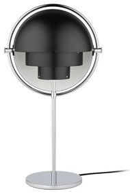 Stolní lampa GUBI Multi-Lite, výška 50 cm, chrom/černá
