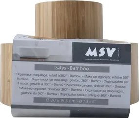 MSV ISALYS otočný organizér na kosmetiku bambus