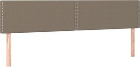 Box spring postel s matrací a LED taupe 200x200 cm textil 3133665