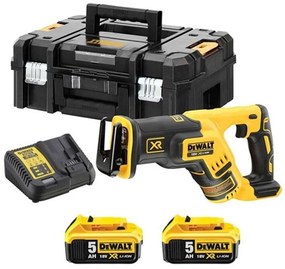 DeWALT - 18V AKU mečová pila, 2x aku 5,0 Ah XR, nabíječka DCS367P2