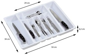 Plastový kuchyňský organizér Loft White, 50x38 cm